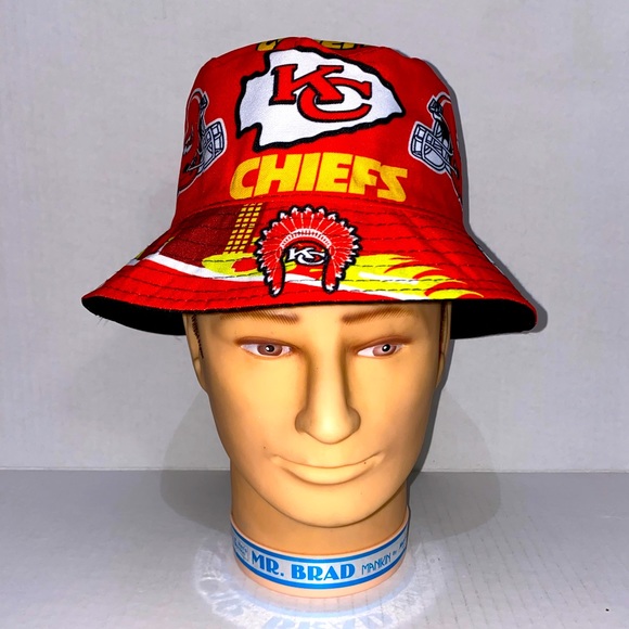 Handmade | Accessories | Kansas City Chiefs Custom Made Bucket Hat ...